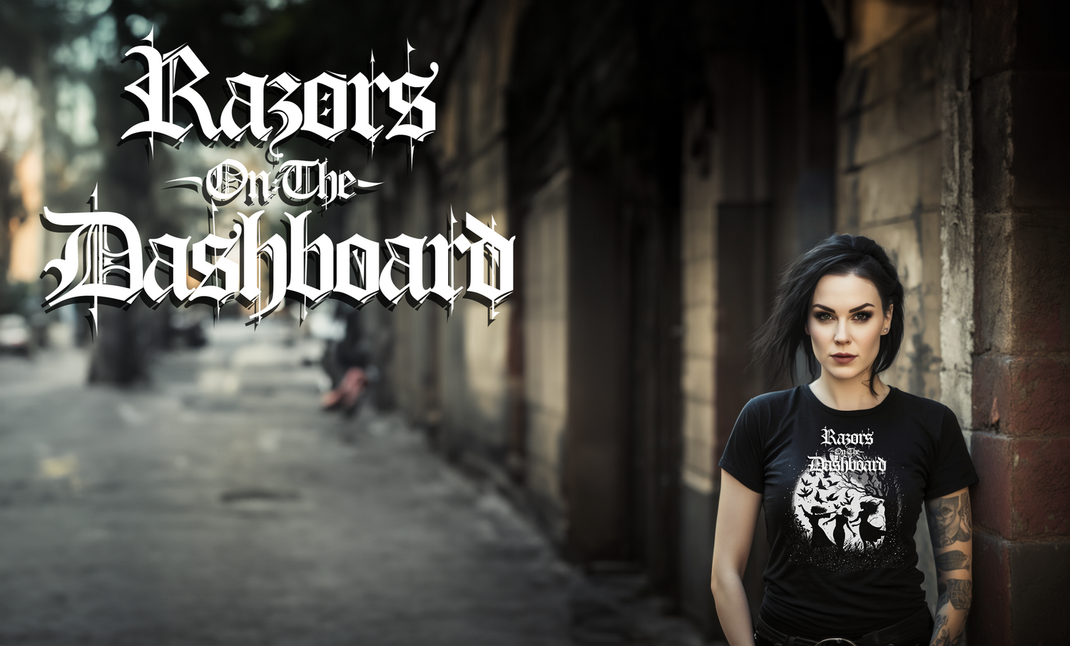 Razors on the Dashboard | Edgy Tee Shirts for Rebel Rockers